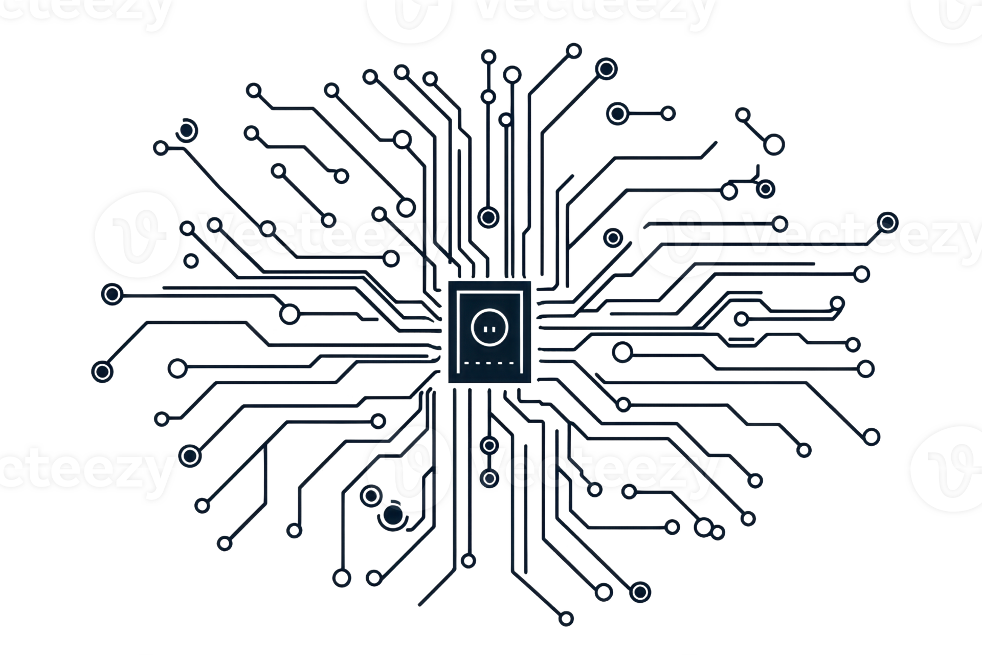 Abstract Image Of A Digital Circuit Board With Interconnected Lines Representing Advanced