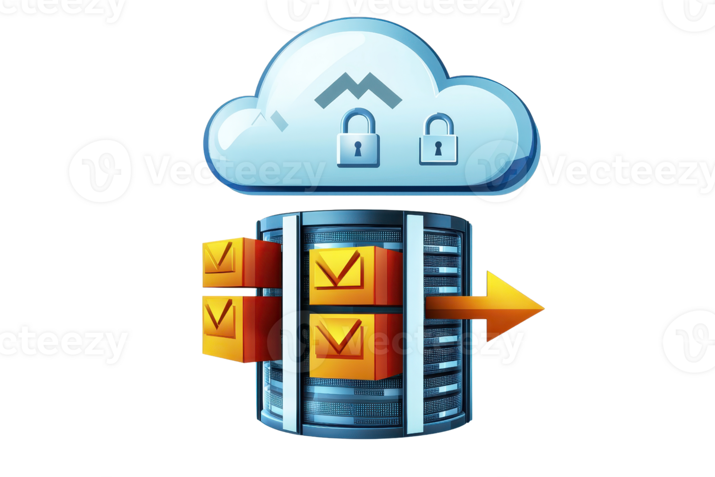 Cloud Computing Network With Data Storage And Security Elements