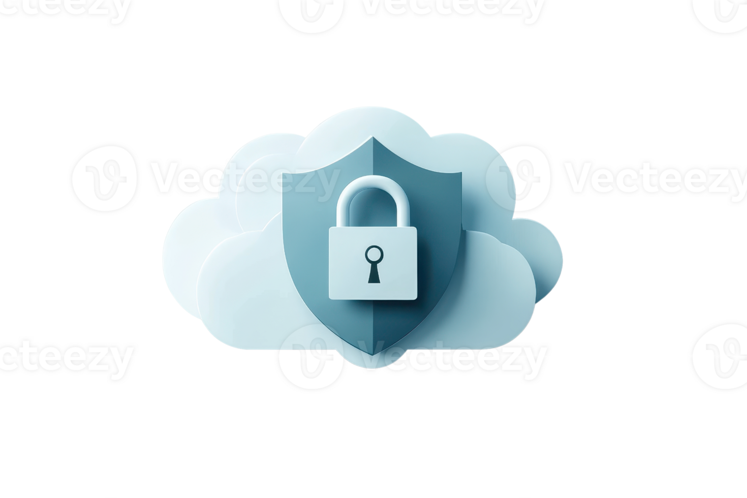 Secure Cloud Computing Concept With A Shield And Padlock Symbolizing Data Protection Privacy