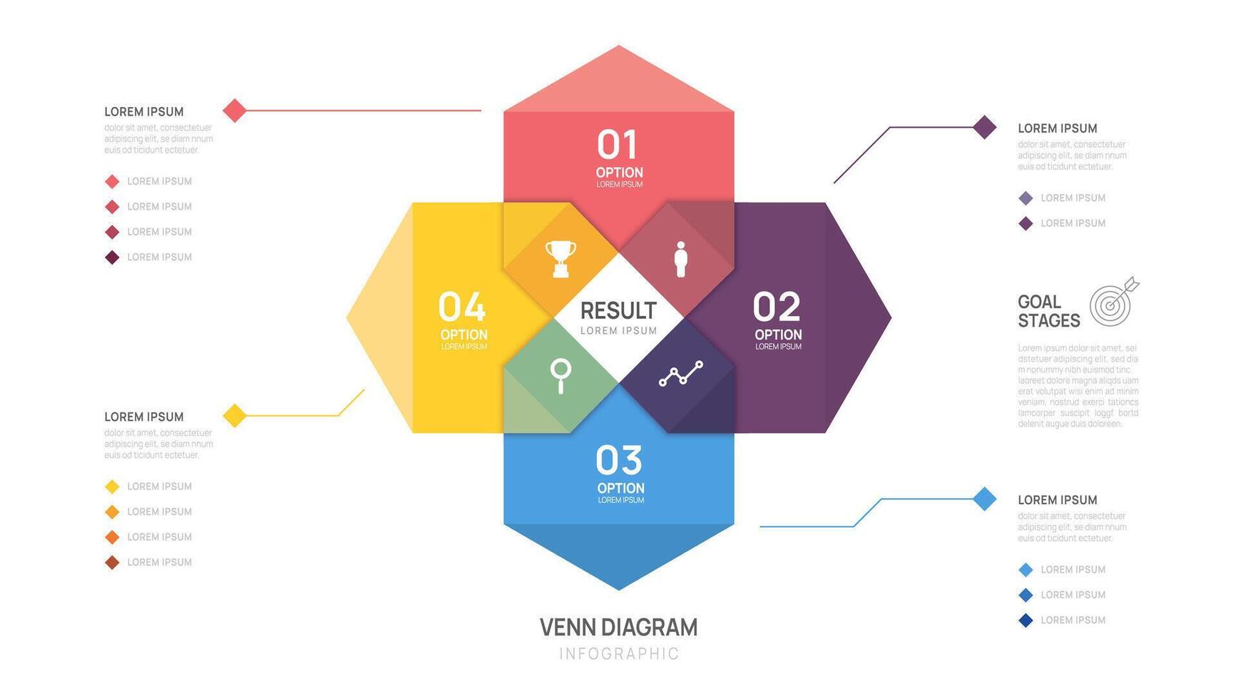 Venn diagram infographic chart template for business start up ...