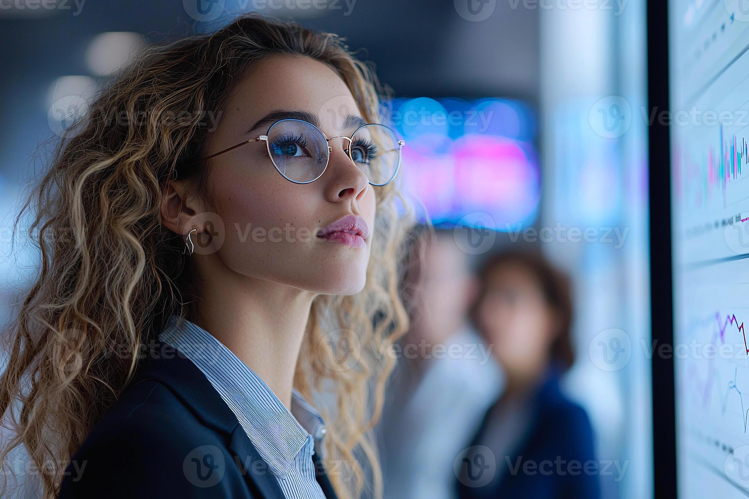 A diverse group analyzes AI bias on futuristic screens with global datasets displayed in the ...