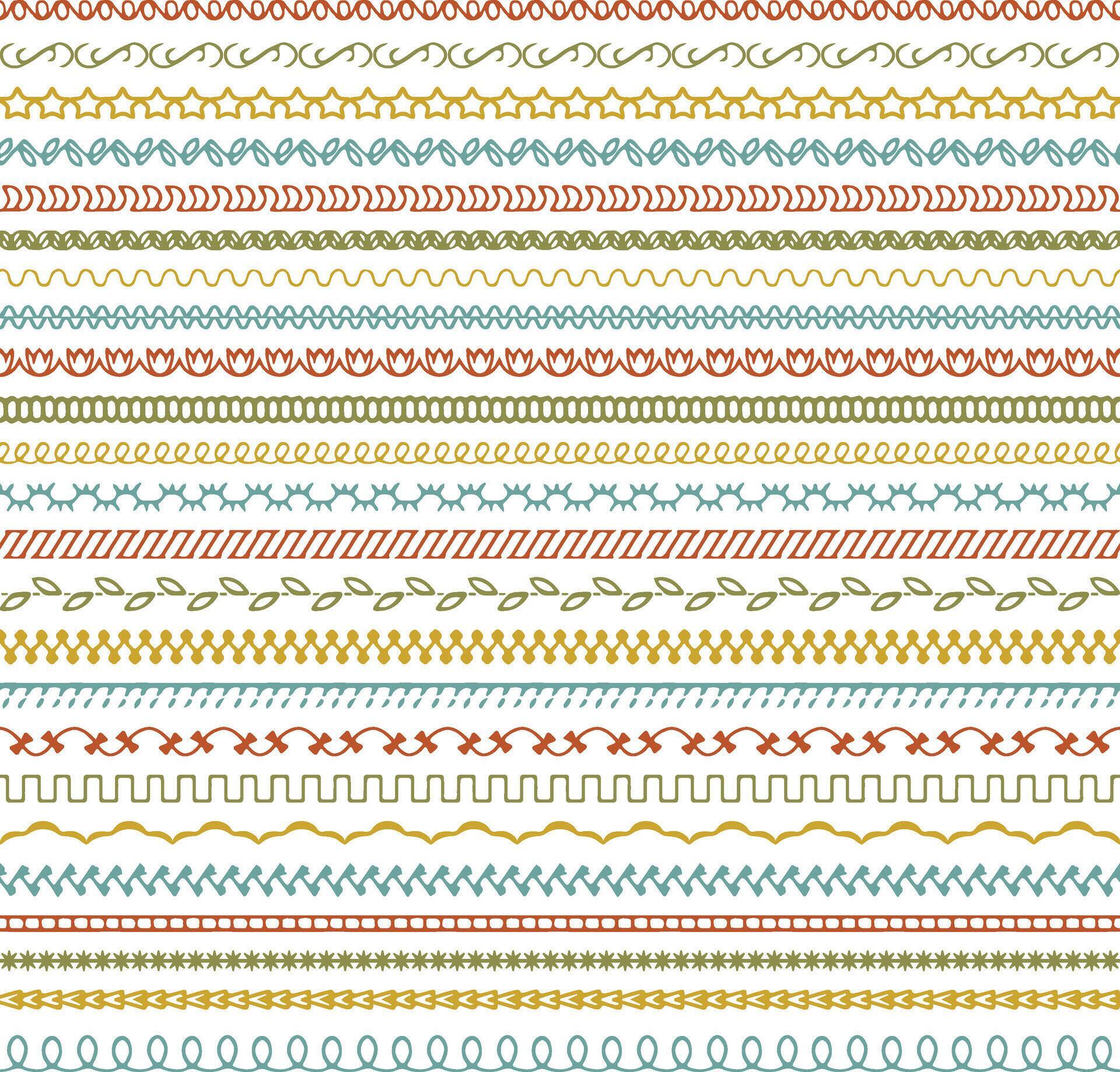 Hand Drawn Border Patterns 55179896 Vector Art at Vecteezy