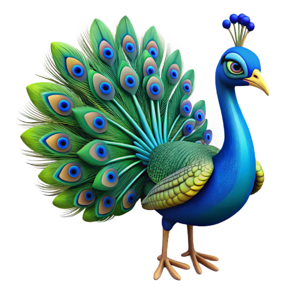 Peacock Stunning Tail Feathers 55180421 Png