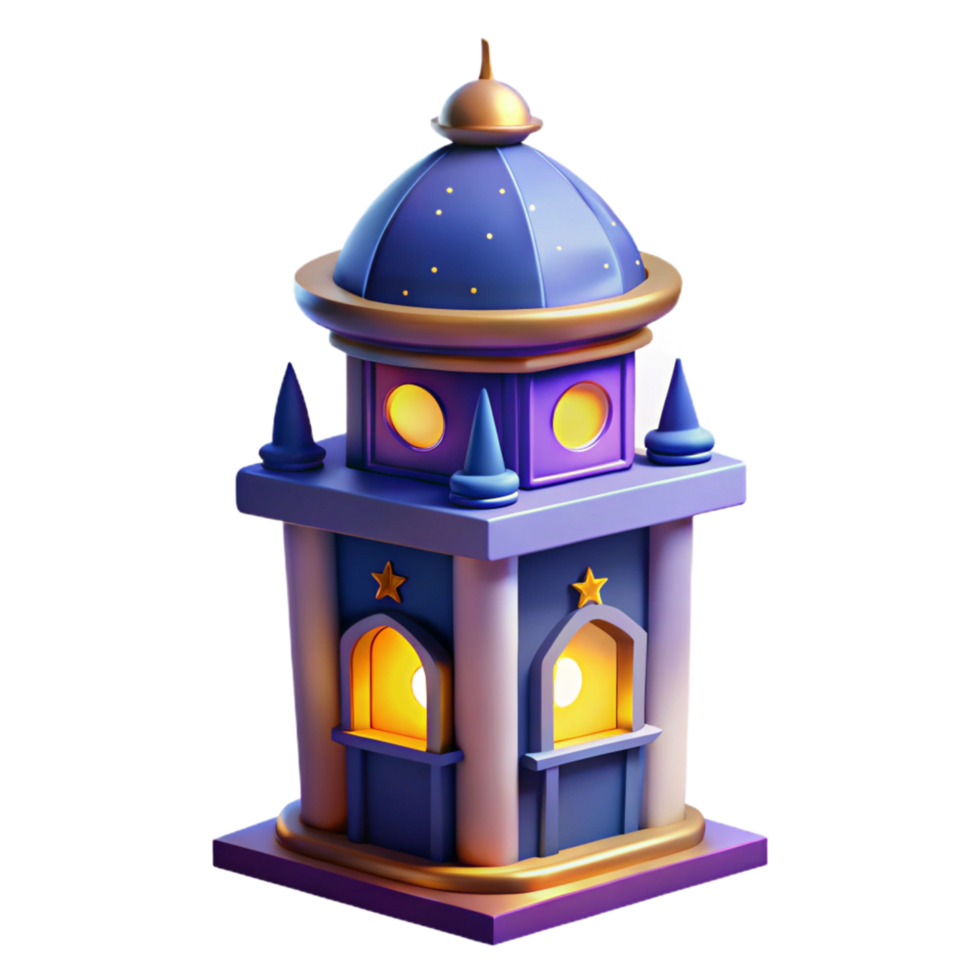 3D Render Illuminated Tower 55180908 PNG