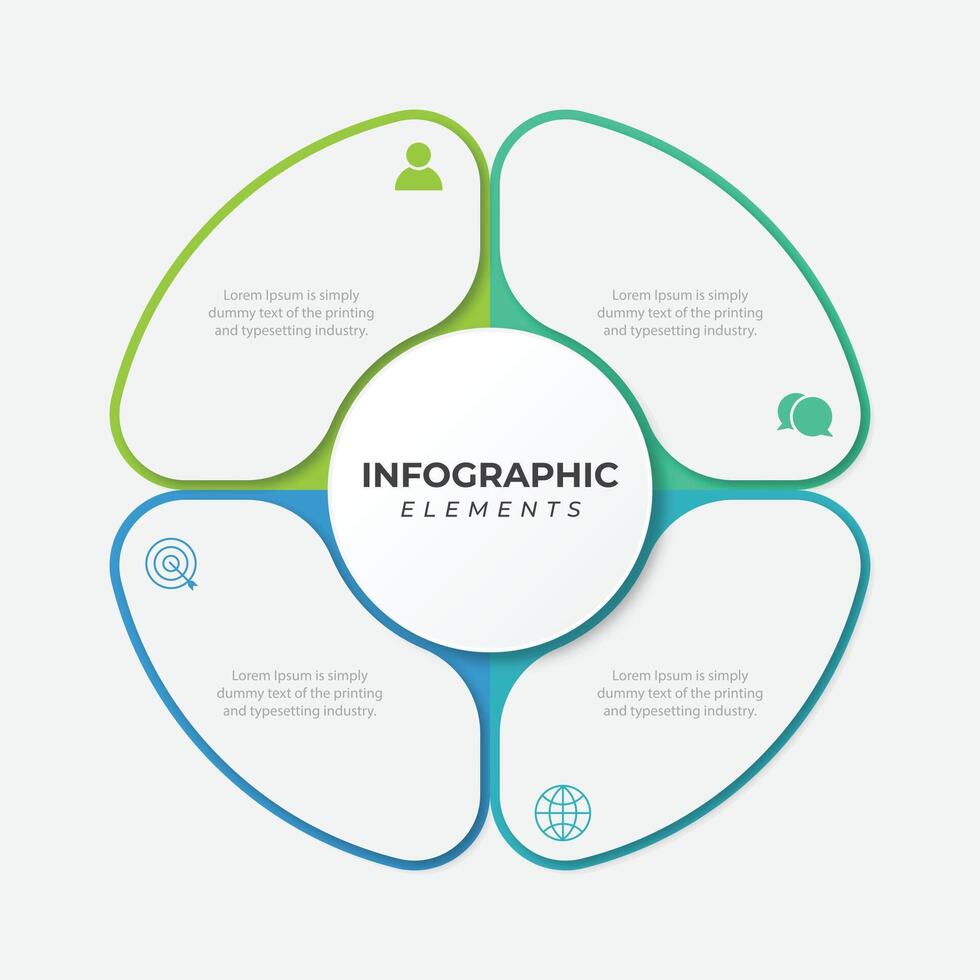 Infographic label design template with icons and 4 options or steps ...