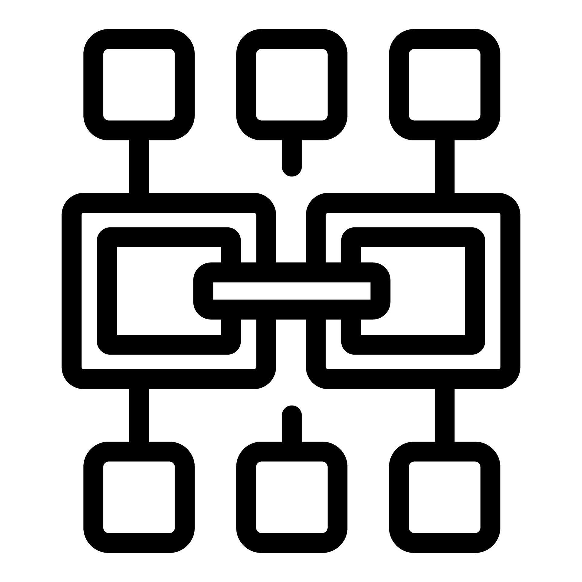 Blockchain technology connecting blocks with lines forming a network 55190325 Vector Art at Vecteezy
