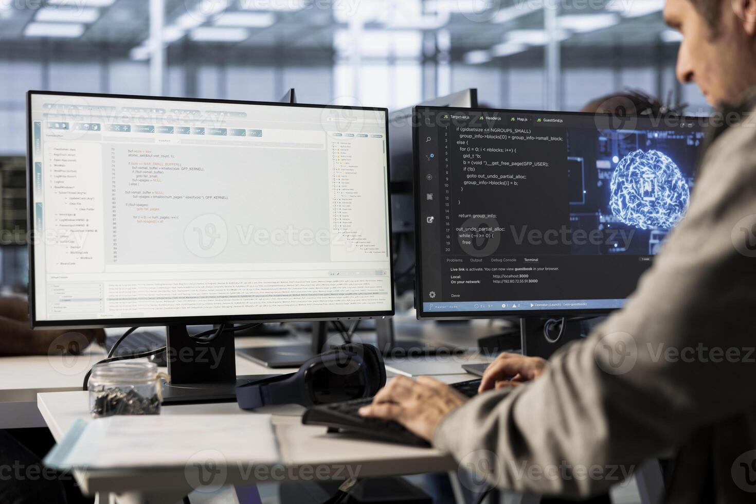 System Administrator Doing Data Center Automation Using Ai And Machine