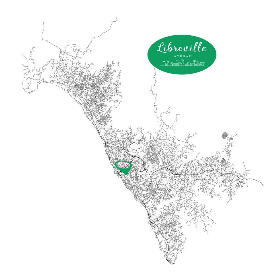 Libreville capital city of Gabon,Urban Streets Roads Map with city ... Libreville capital city of Gabon,Urban Streets Roads Map with city ...