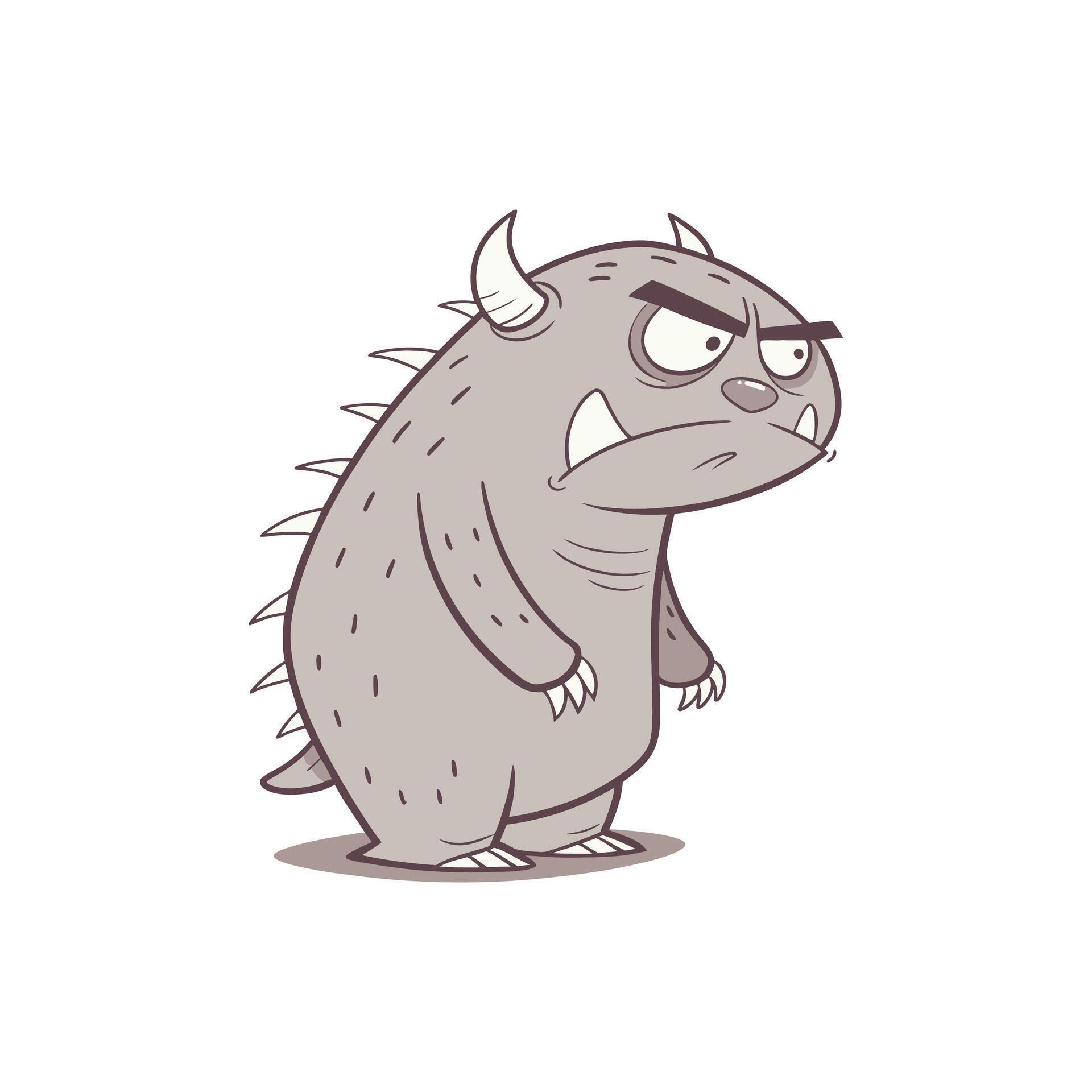 Grumpy Creature Artwork 55208256 Vector Art at Vecteezy