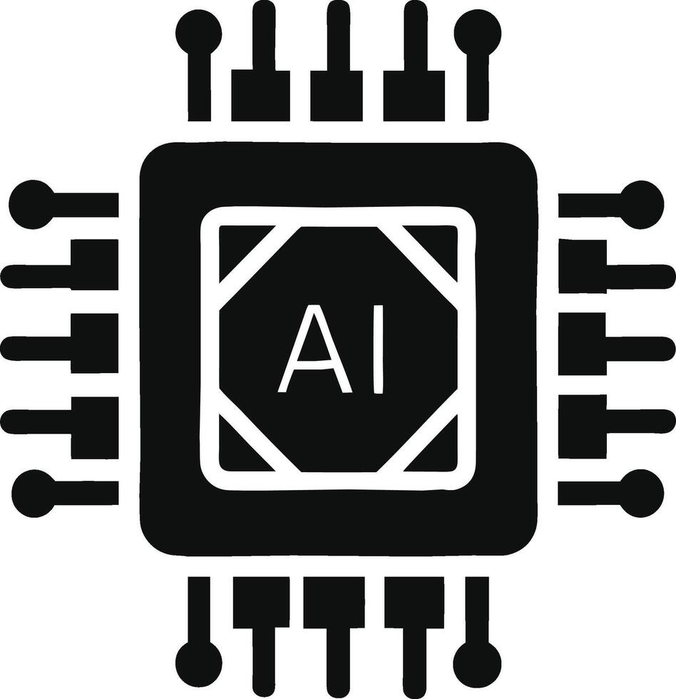 AI chip microprocessor icon. 55209083 Vector Art at Vecteezy