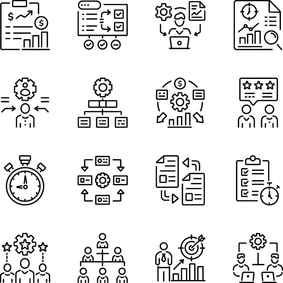 Set of Linear Style Data Management Icons 55210503 Vector Art at Vecteezy
