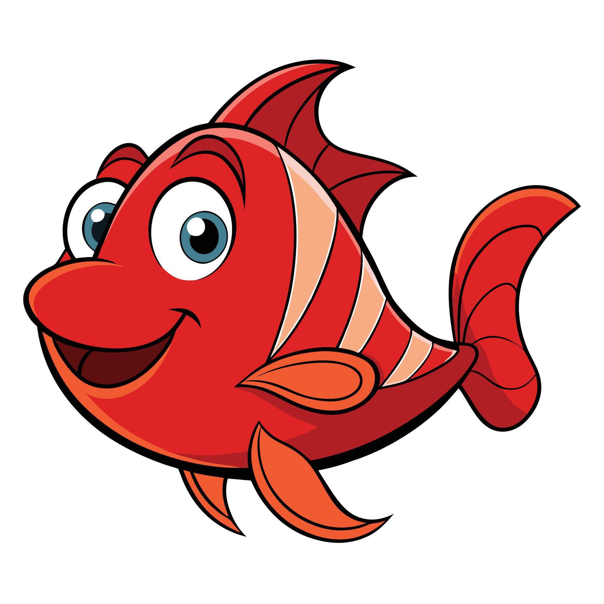 Oscar Fish Cartoon Style Art for Kids Illustrations 55230068 Vector Art at Vecteezy