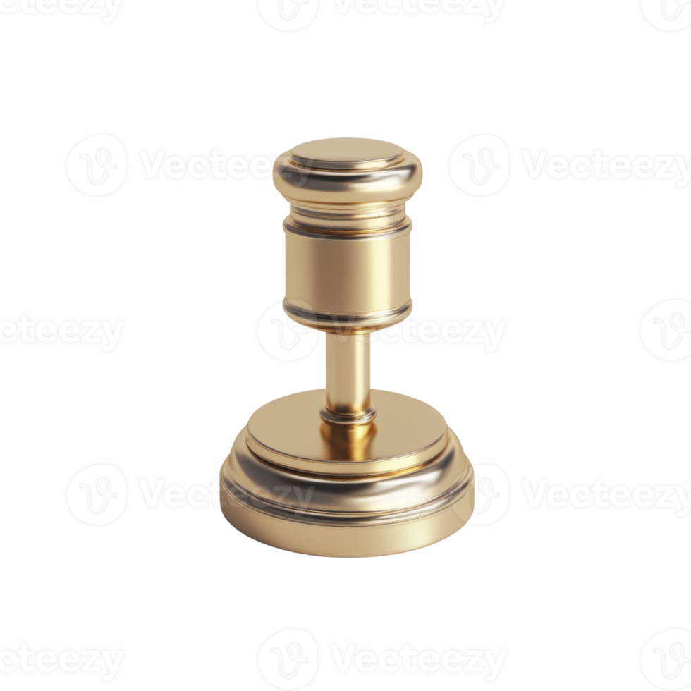 Golden Gavel on a Circular Base Stands Alone 55236142 PNG Golden Gavel on a Circular Base Stands Alone 55236142 PNG