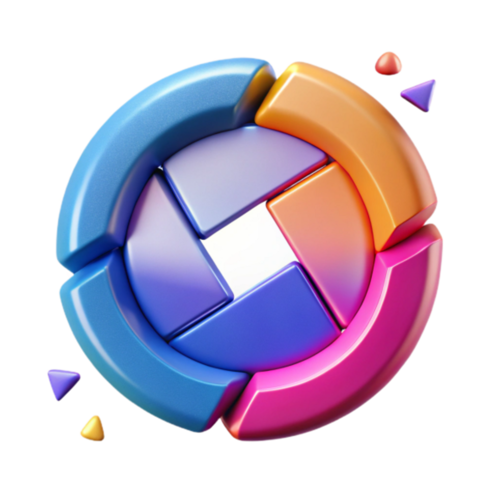 Vibrant 3d Abstract Background Image Of Interlocking Colorful Blocks