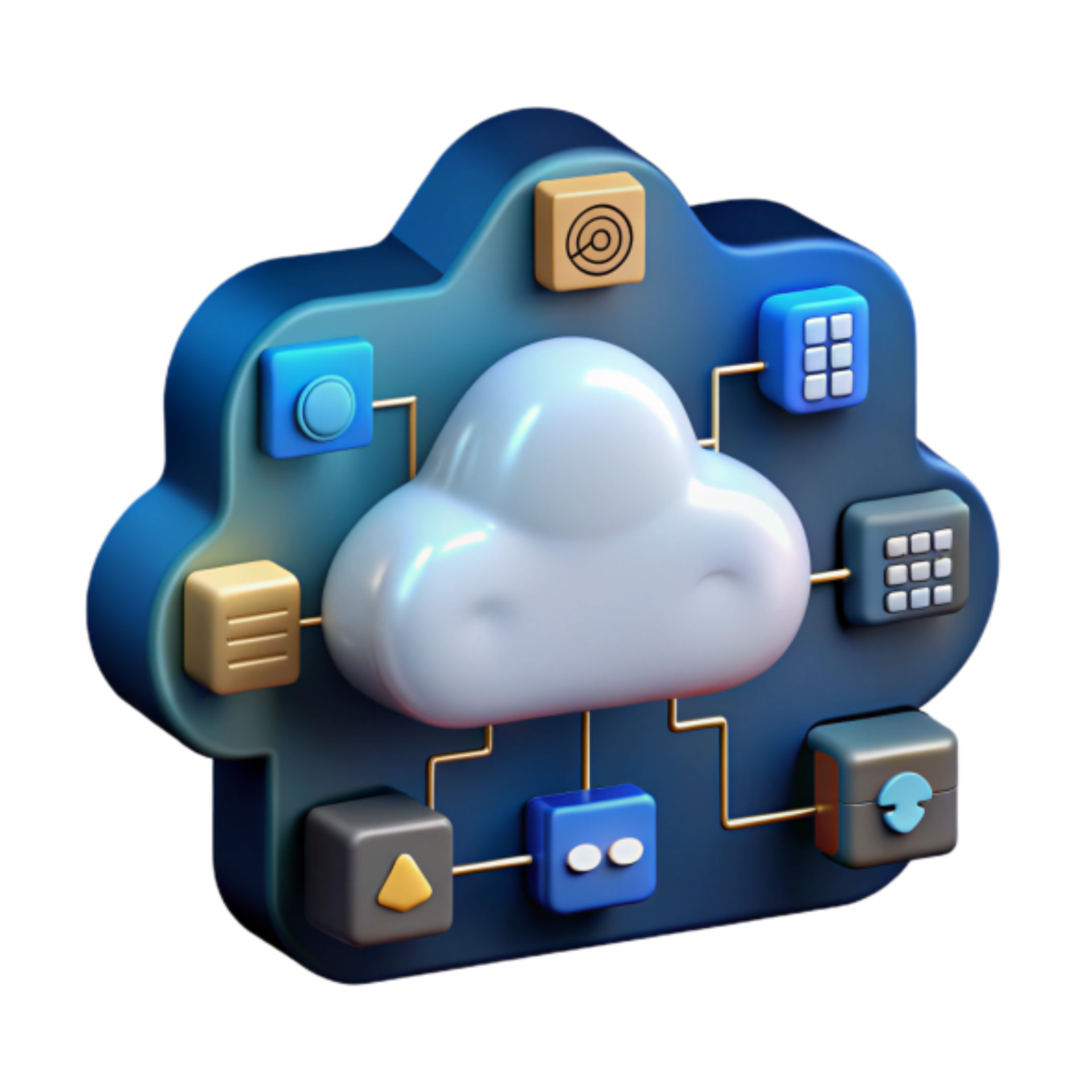 3d Illustration Cloud Computing Network System Data Center 55238632 Png