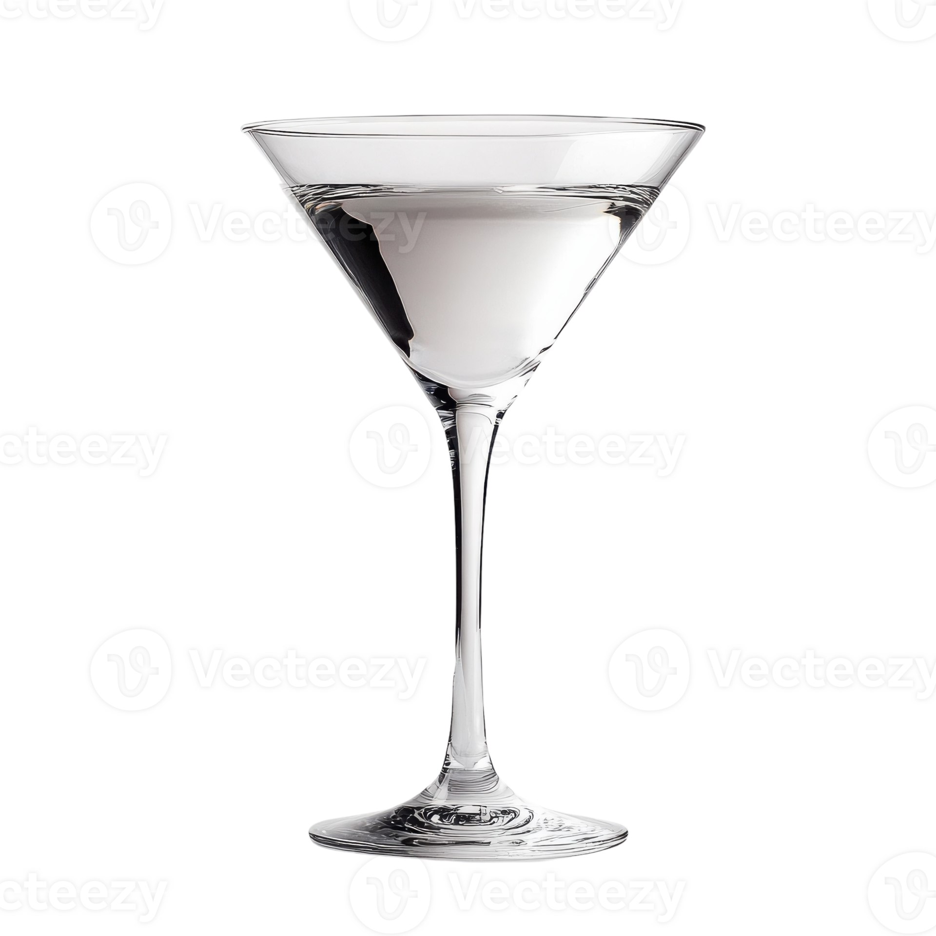 Elegant Empty Martini Glass on transparent background. 55240119 PNG