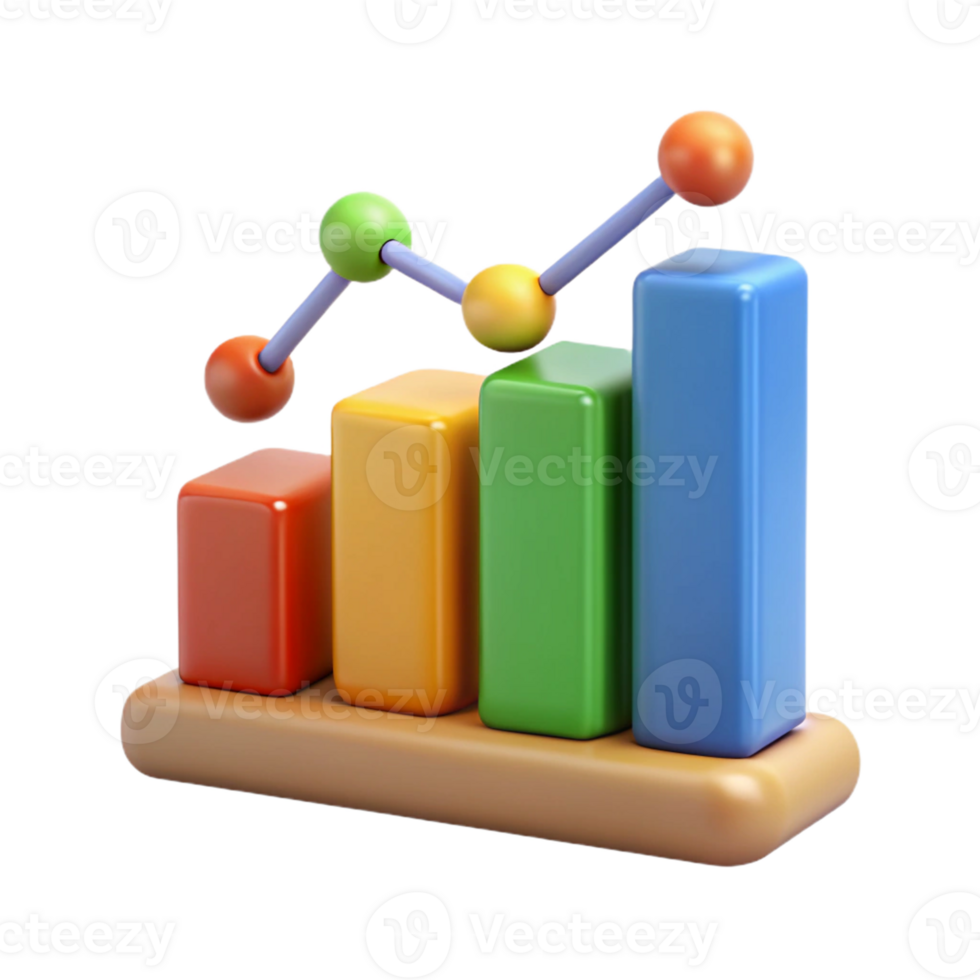 Colorful 3d Graph For Data Visualization 55243096 Png