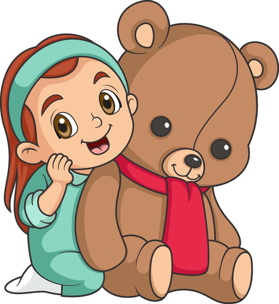 Cute little girl hugging big teddy bear 55252058 Vector Art at Vecteezy Cute little girl hugging big teddy bear 55252058 Vector Art at Vecteezy