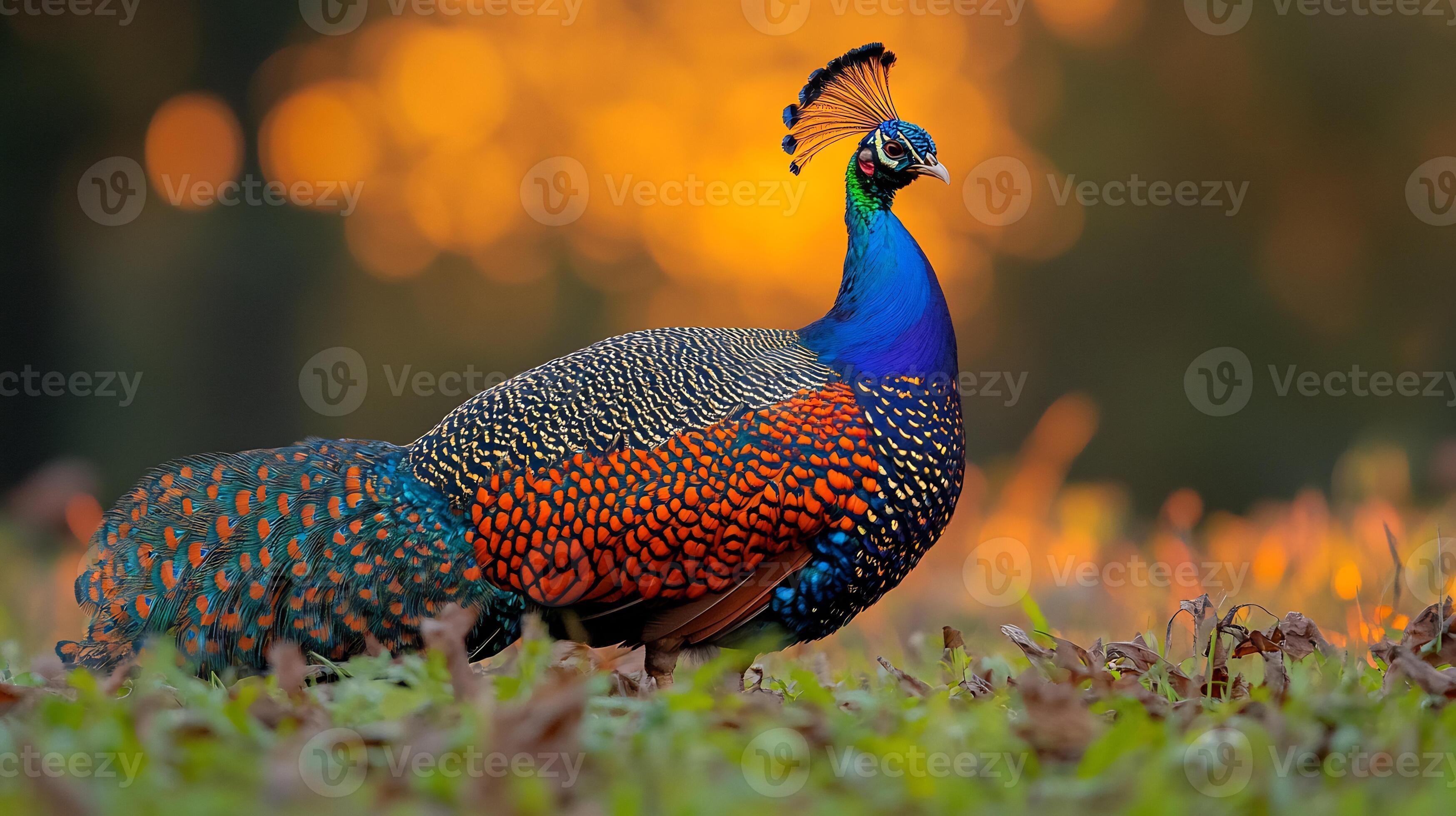 Indian Peafowl Pavo cristatus phylum Chordata class Aves order ...