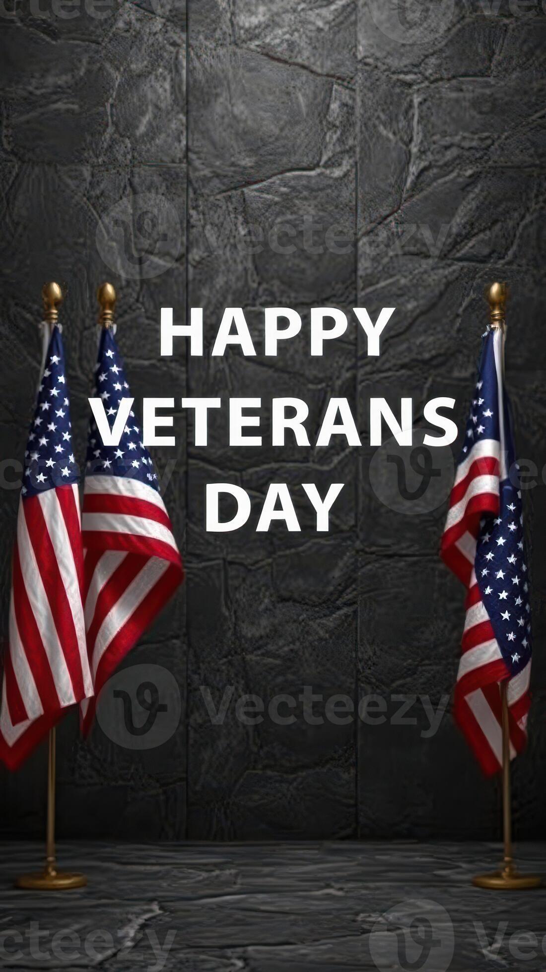 Message of gratitude celebrates veterans with flags in a solemn setting ...