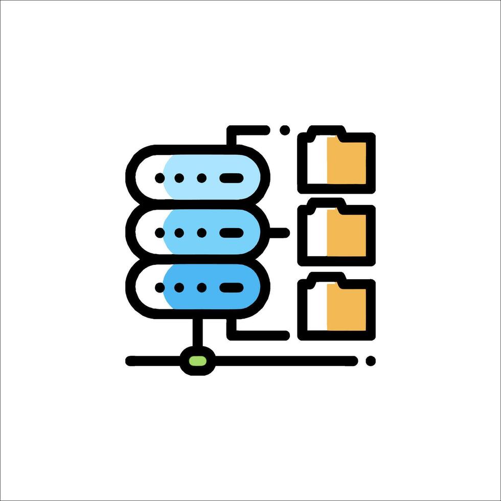 A file server icon with a file on top 55291113 Vector Art at Vecteezy