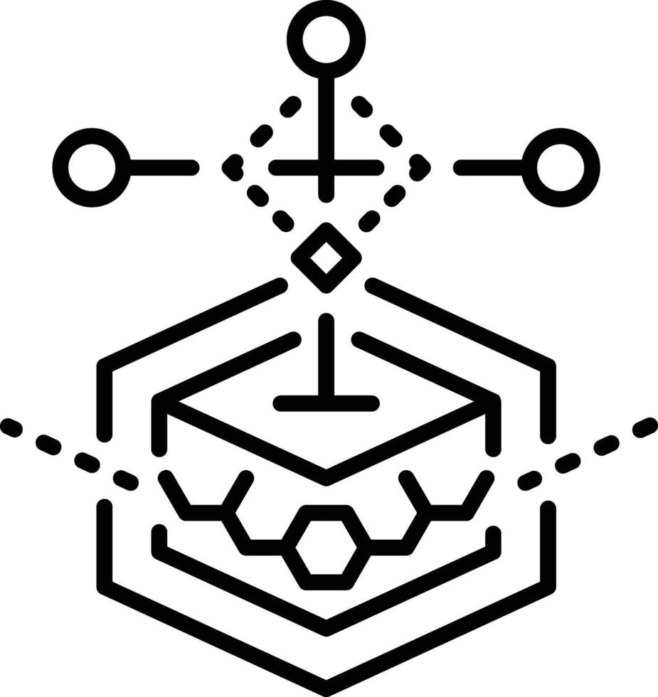 Outline Icon Depicting Additive Particle Simulation 55293607 Vector Art