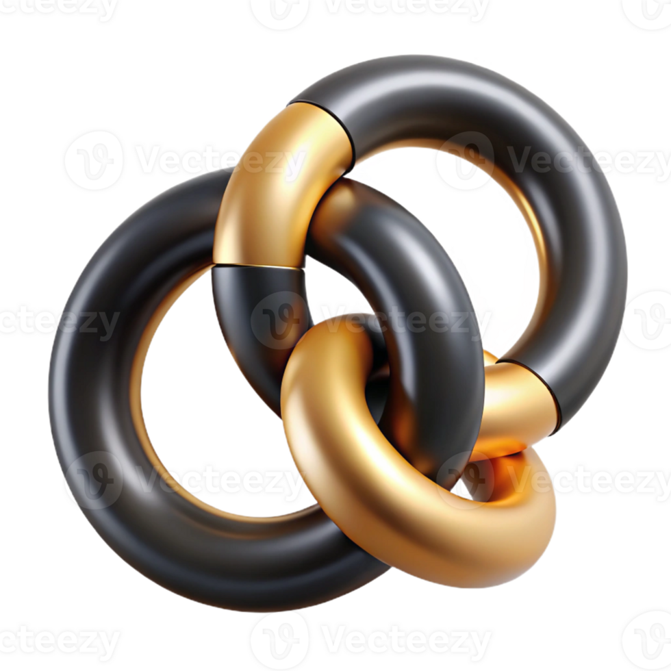 Abstract 3D Rings Interlocking 55298223 PNG