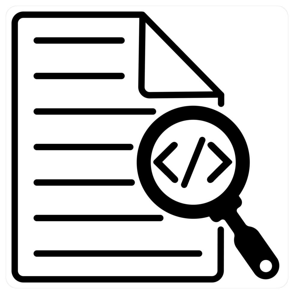 Code Search icon concept 55320204 Vector Art at Vecteezy