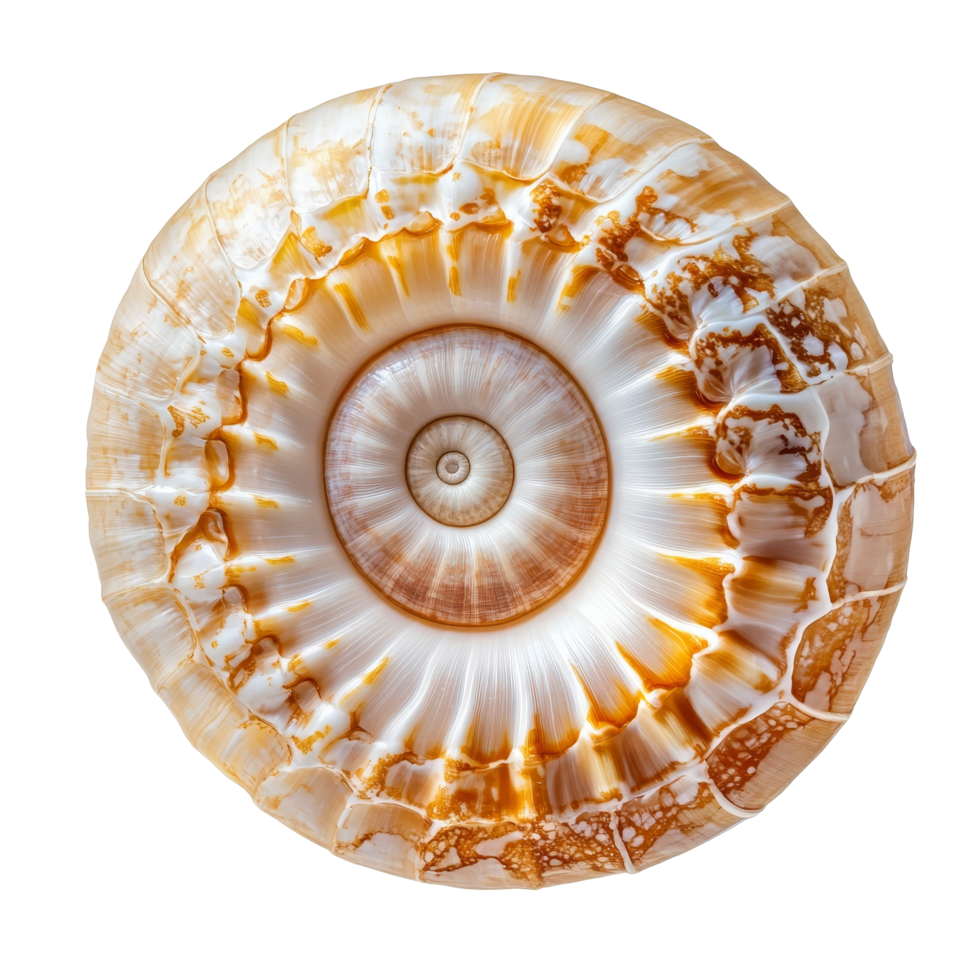 Isolated view of a nautilus shell showcasing intricate patterns and ...