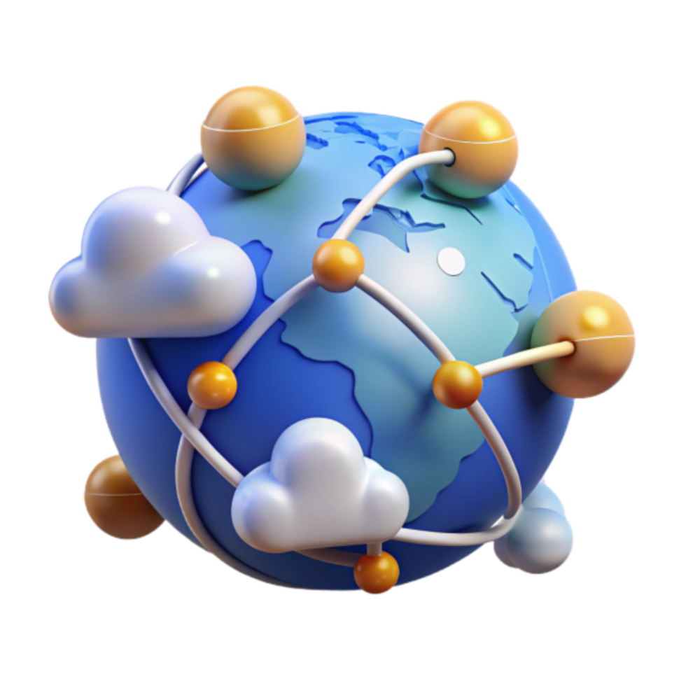 Global Network Illustration Cloud Computing Data Connection 55326935 Png