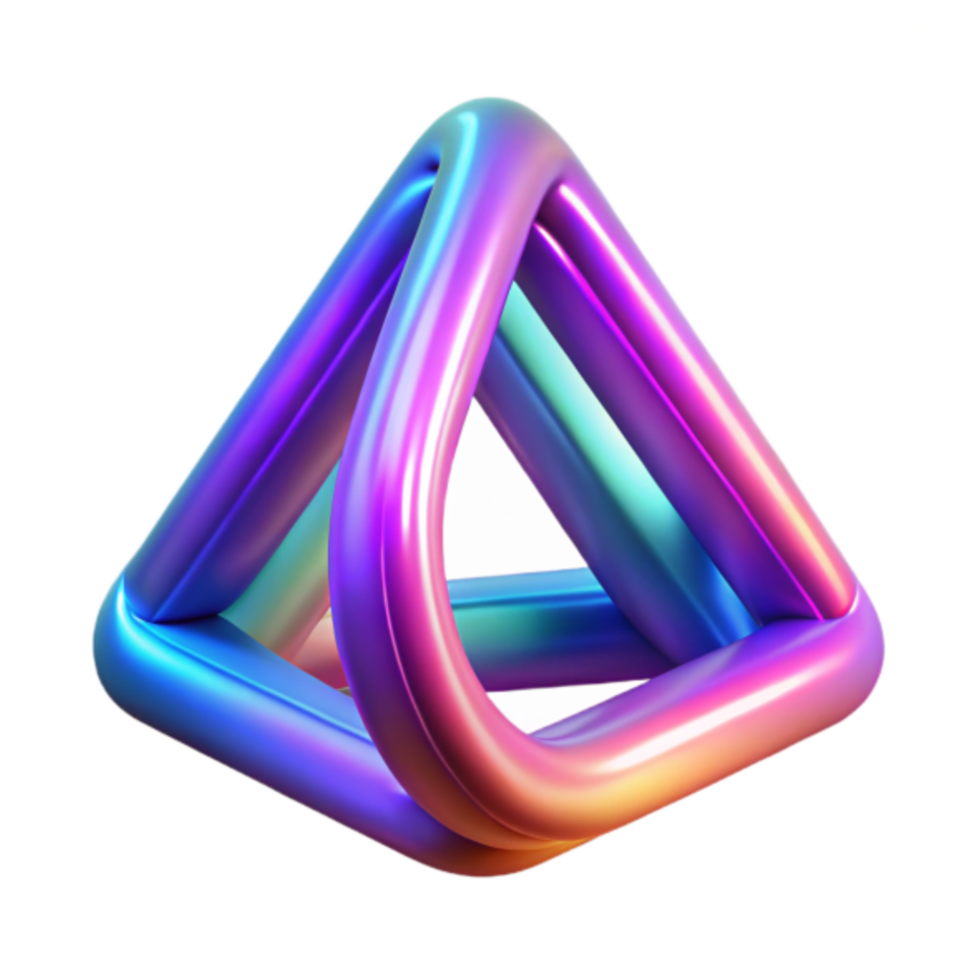 Iridescent Triangle Render Abstract Background Image 55327158 Png