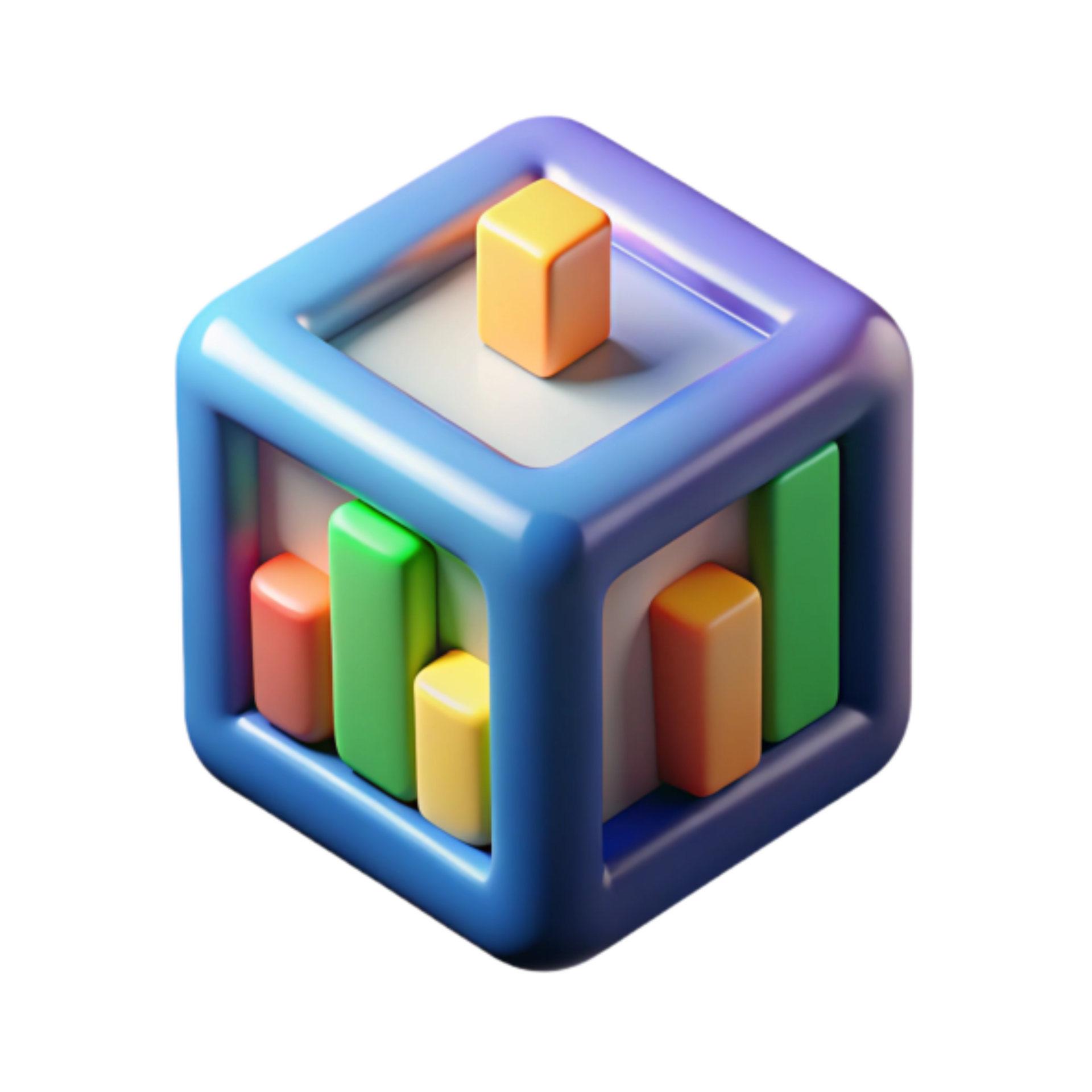 Render Colorful Cube Abstract Background, Data Visualization, Geometric ...