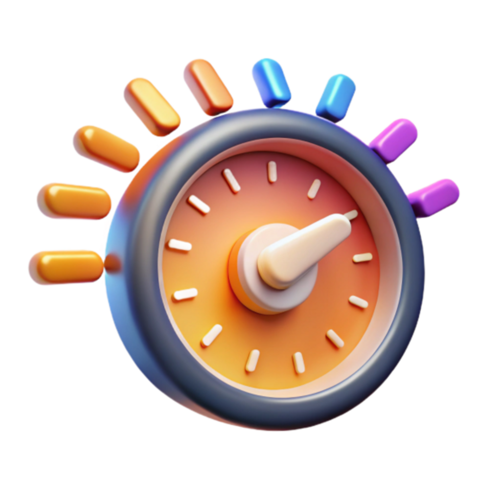 Illustration Speedometer Gauge Colorful Meter Performance Progress 55327321 Png