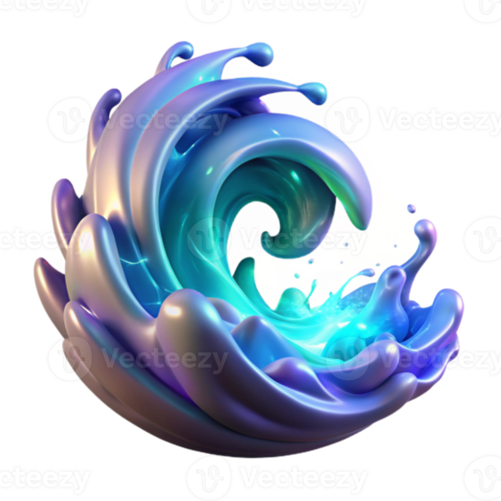 Abstract Render Of A Colorful Swirling Wave 55327385 Png