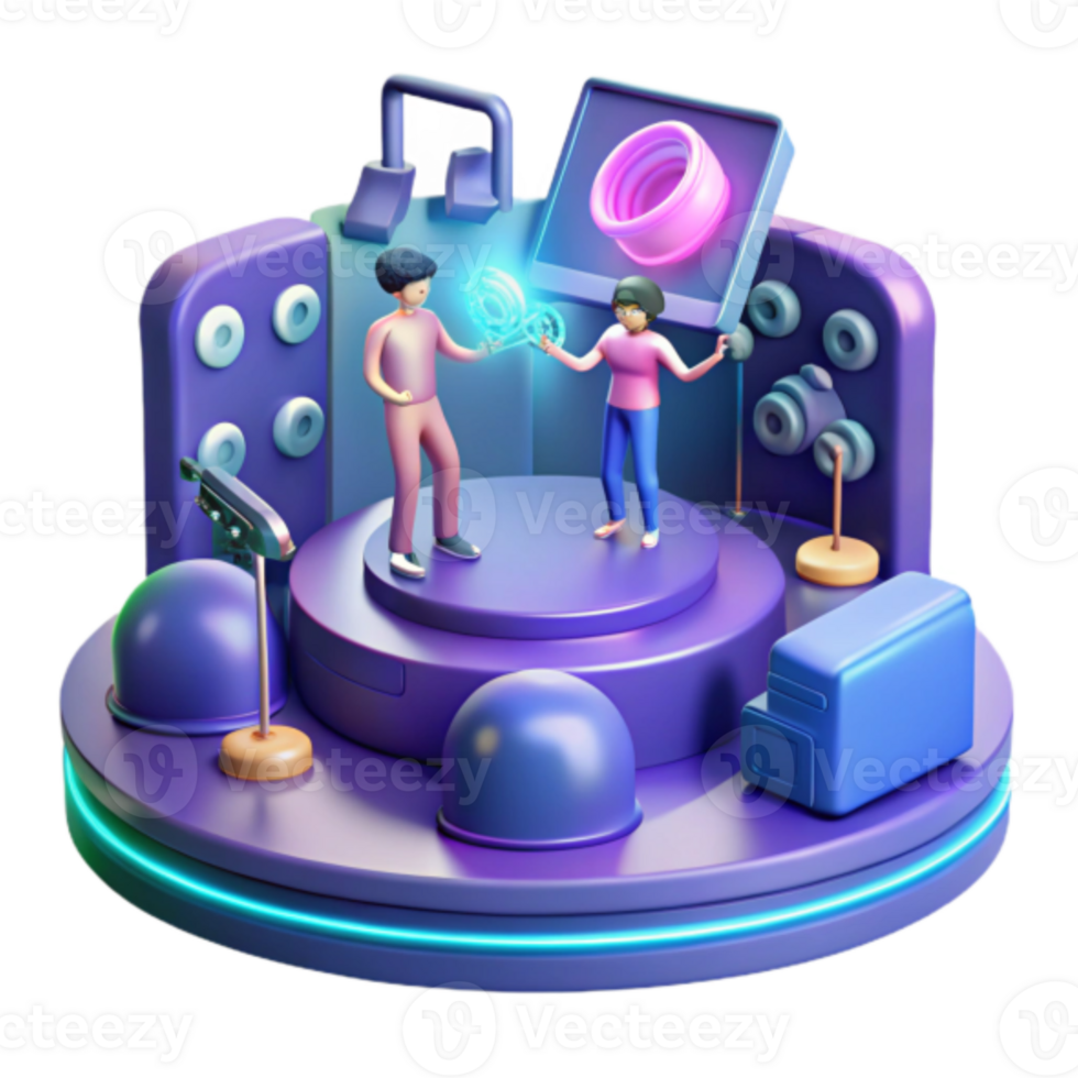 Illustration Digital Collaboration Futuristic Workplace Scene 55327802 PNG Illustration Digital Collaboration Futuristic Workplace Scene 55327802 PNG