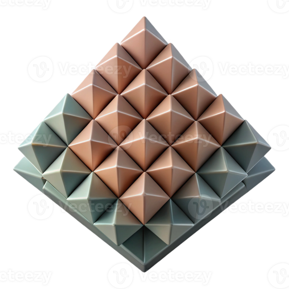Isometric Pyramid Abstract Background Render 55328607 Png