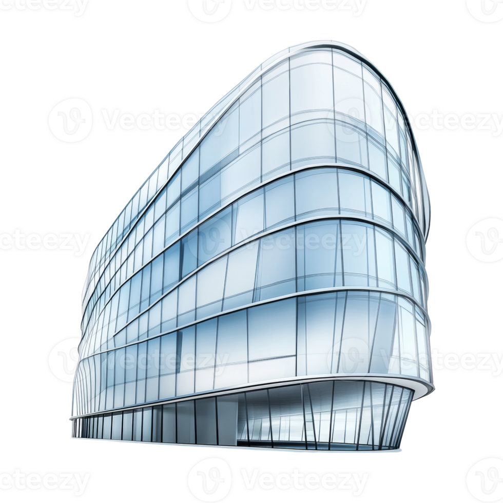 Modern Glass Office Building Architectural Design. isolated 55329785 PNG
