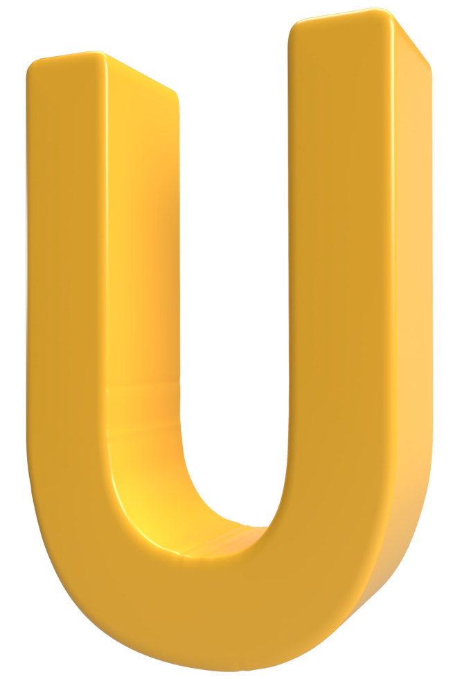 3D letter U 55331326 PNG