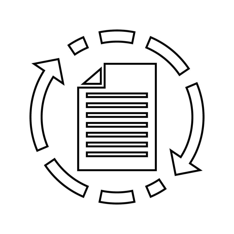 Line Art Paper Recycle Symbol 55335073 Vector Art At Vecteezy