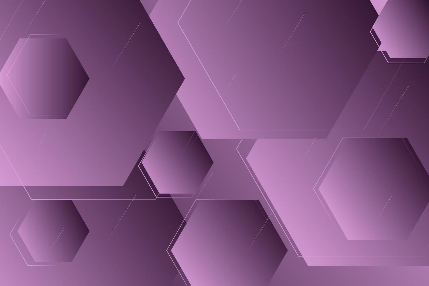 Purple dynamic gradient 3D abstract background with stripes. Hexagonal pattern overlay shapes ...