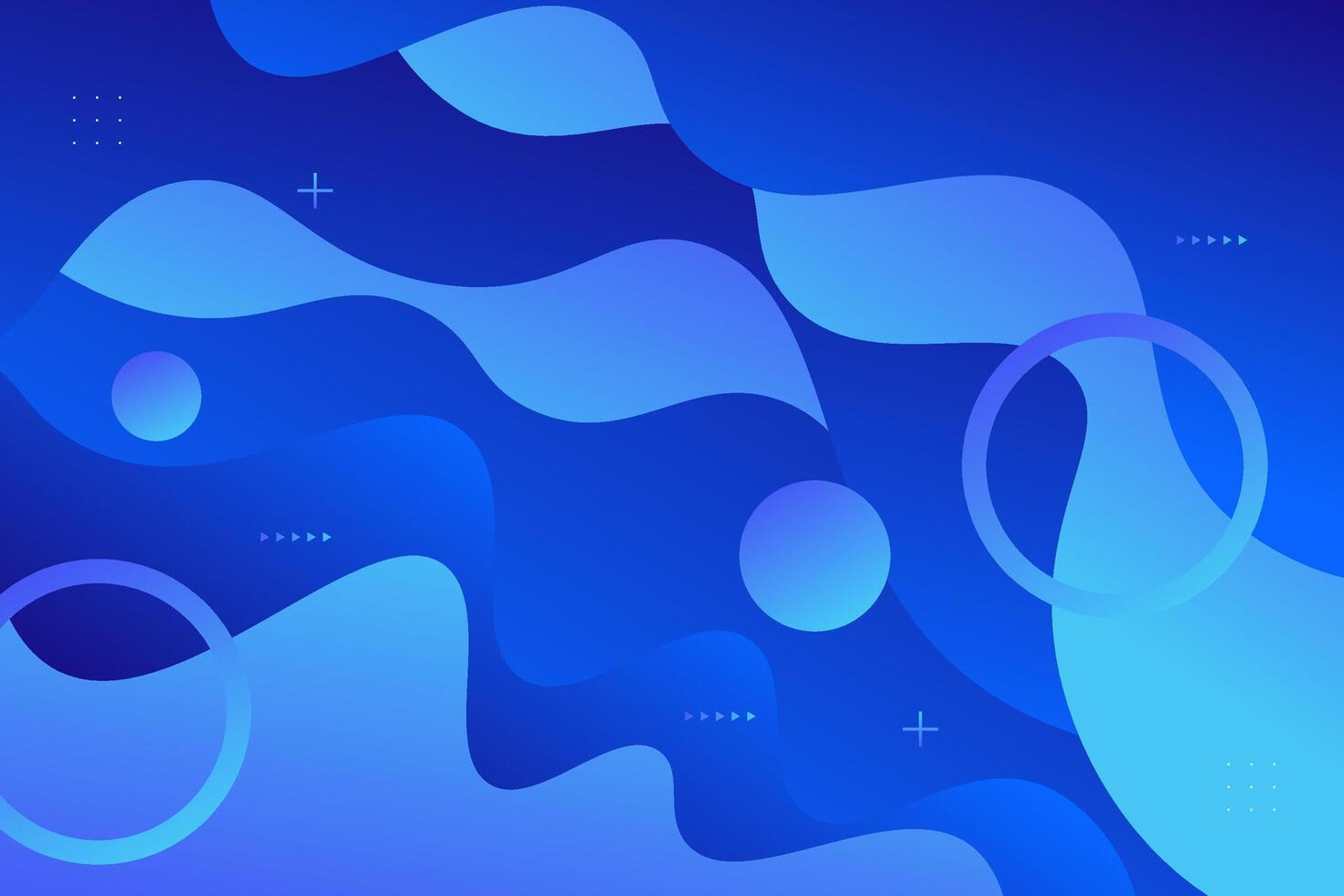 Bright minimal geometric gradient wave blue background with simple shape circle pattern ...