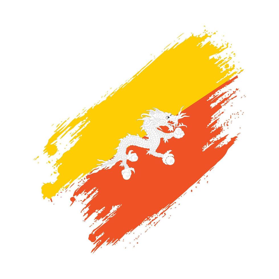 the flag of bhutan illustration 55337730 Vector Art at Vecteezy