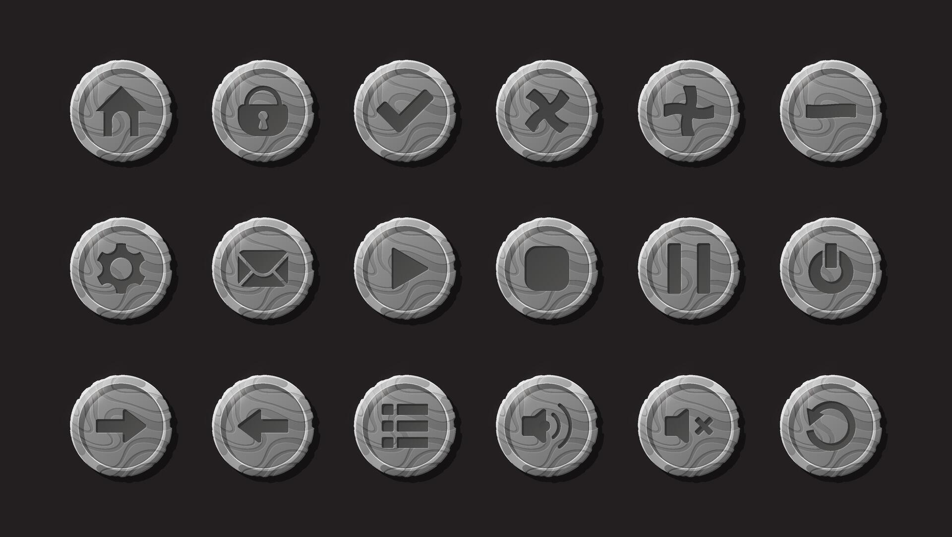 Game buttons. Set of game design. 55337981 Vector Art at Vecteezy