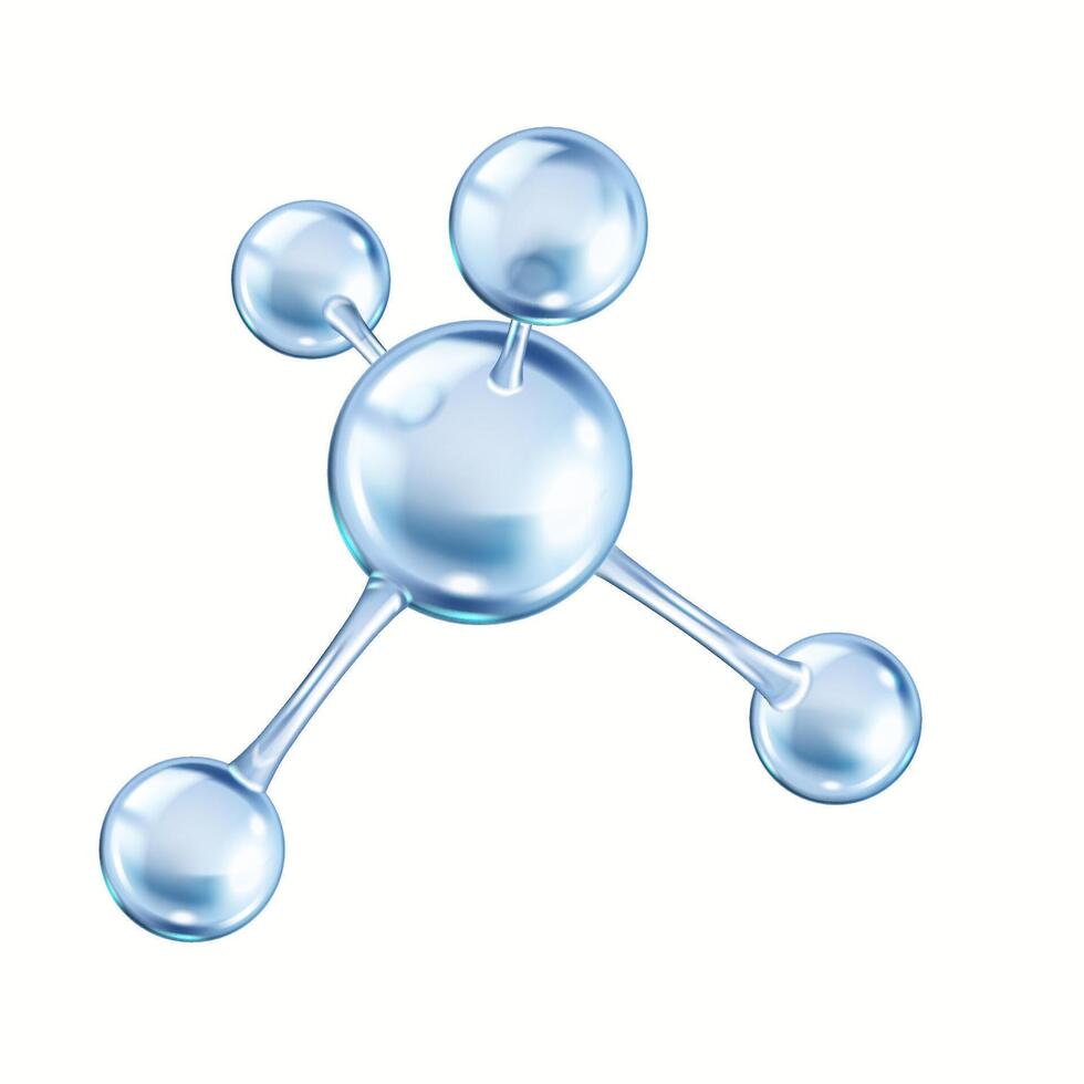 Collagen Molecule Structure From Spheres Realistic Illustration Blue