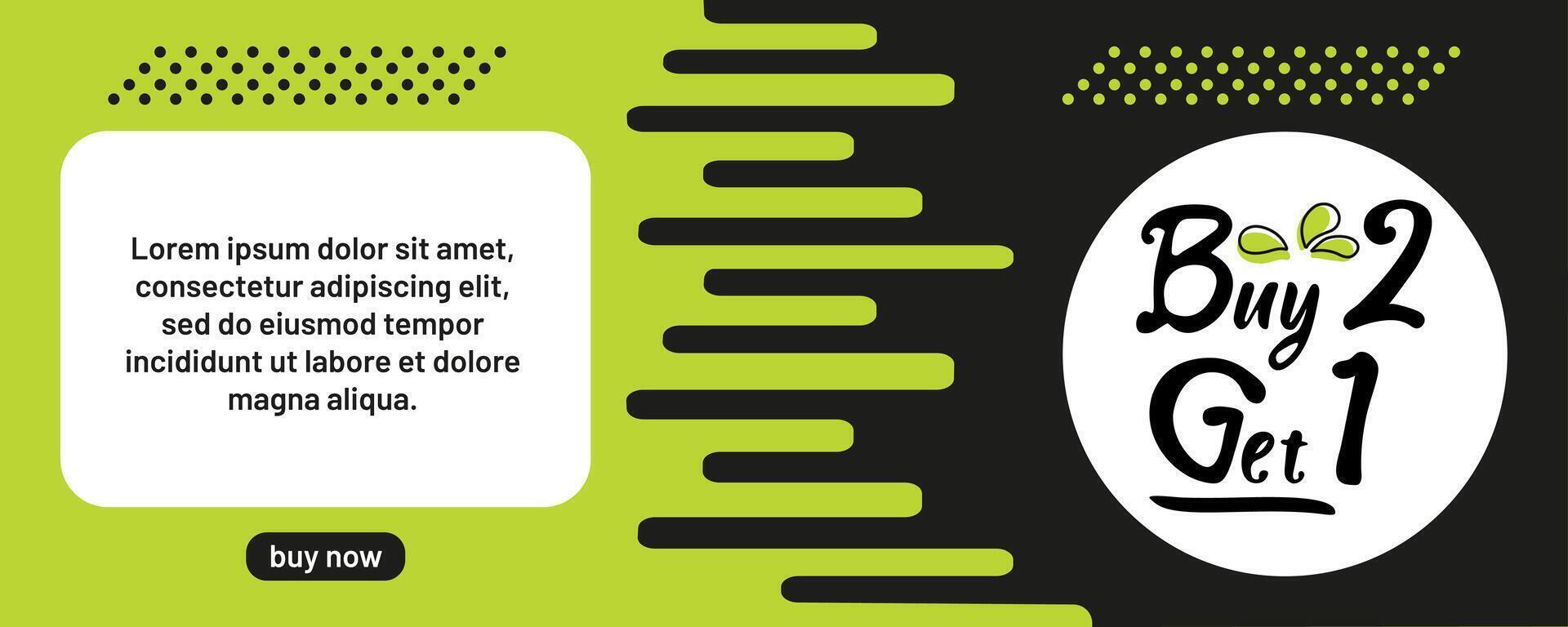 Promotional advertisement for a buy two get one free offer on products 55340402 Vector Art at ...