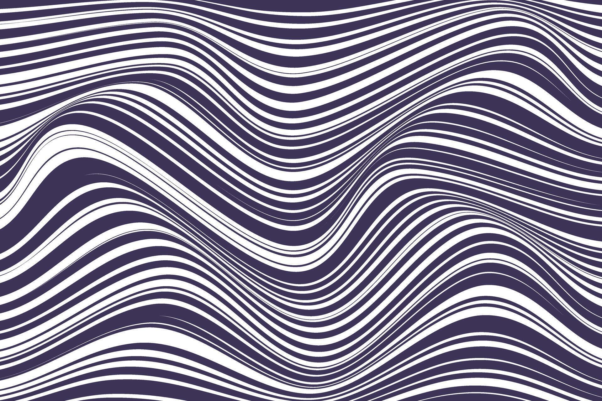 Simple Abstract Blue Color Thin To Thick Wavy Distort Line Pattern Abstract Wavy Lines