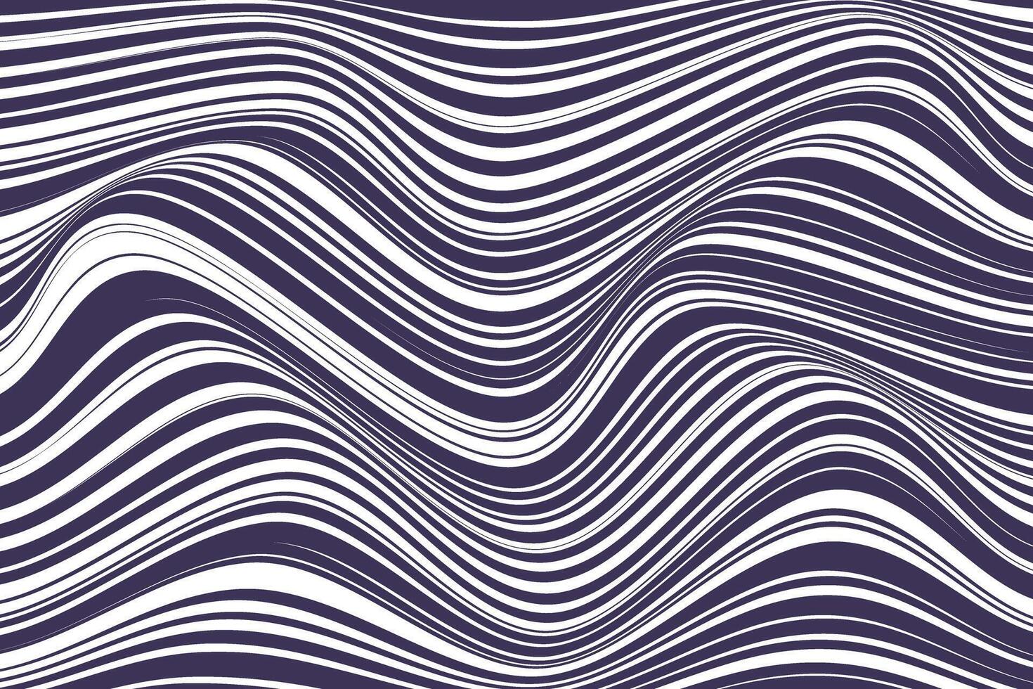 Simple Abstract Blue Color Thin To Thick Wavy Distort Line Pattern