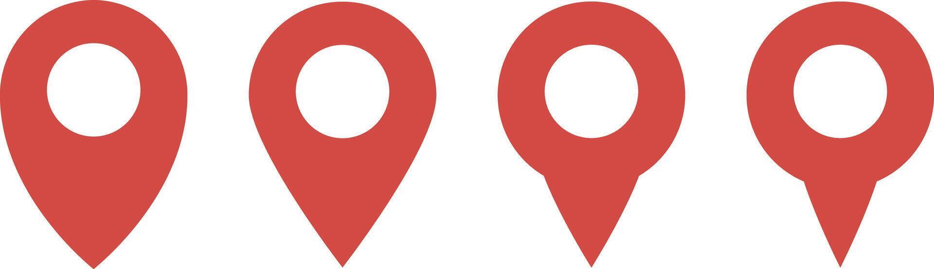 Map red pointer set icon isolated. GPS location cliparts 55341500 ...