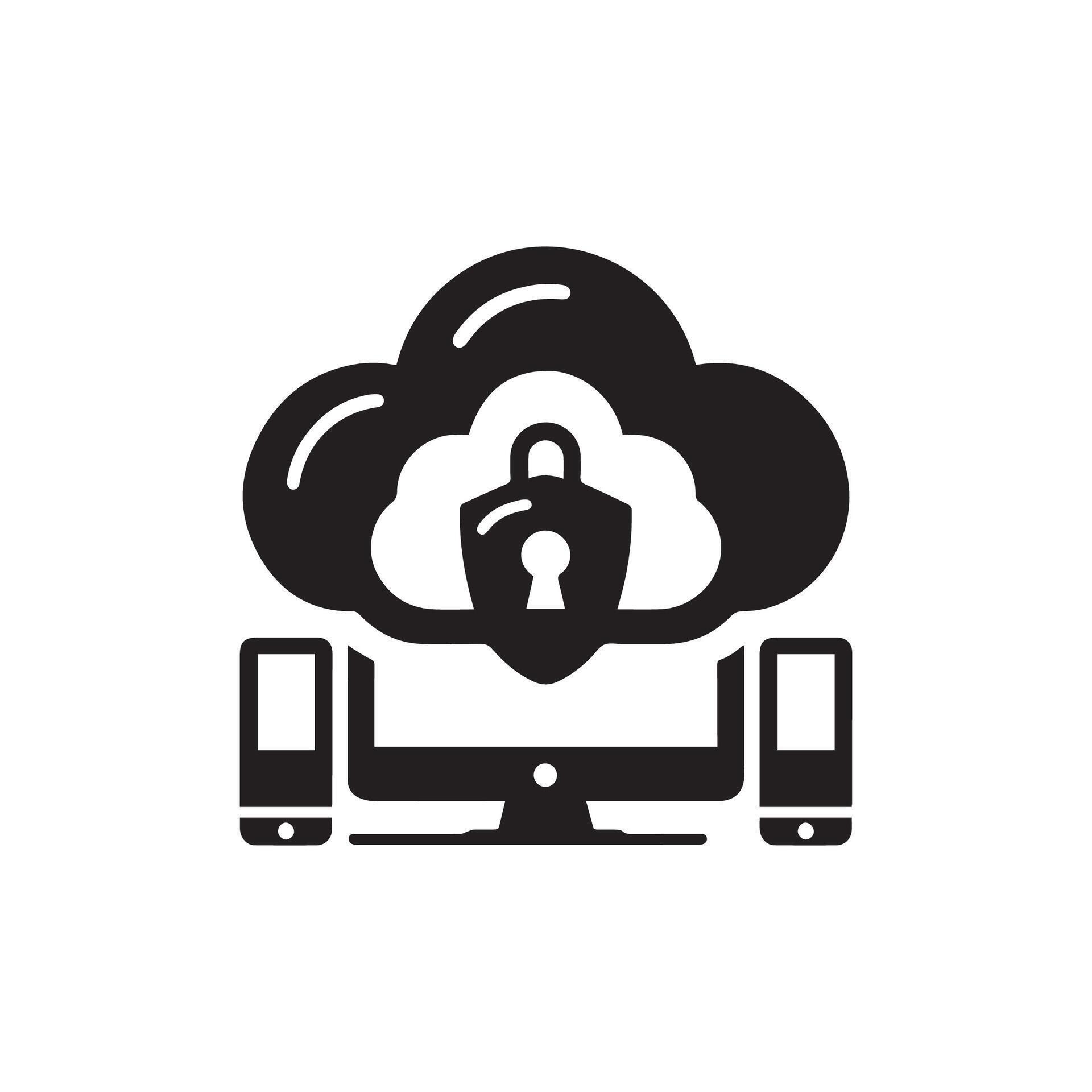 cloud computing icon, cloud security, cloud security icon, cloud ...