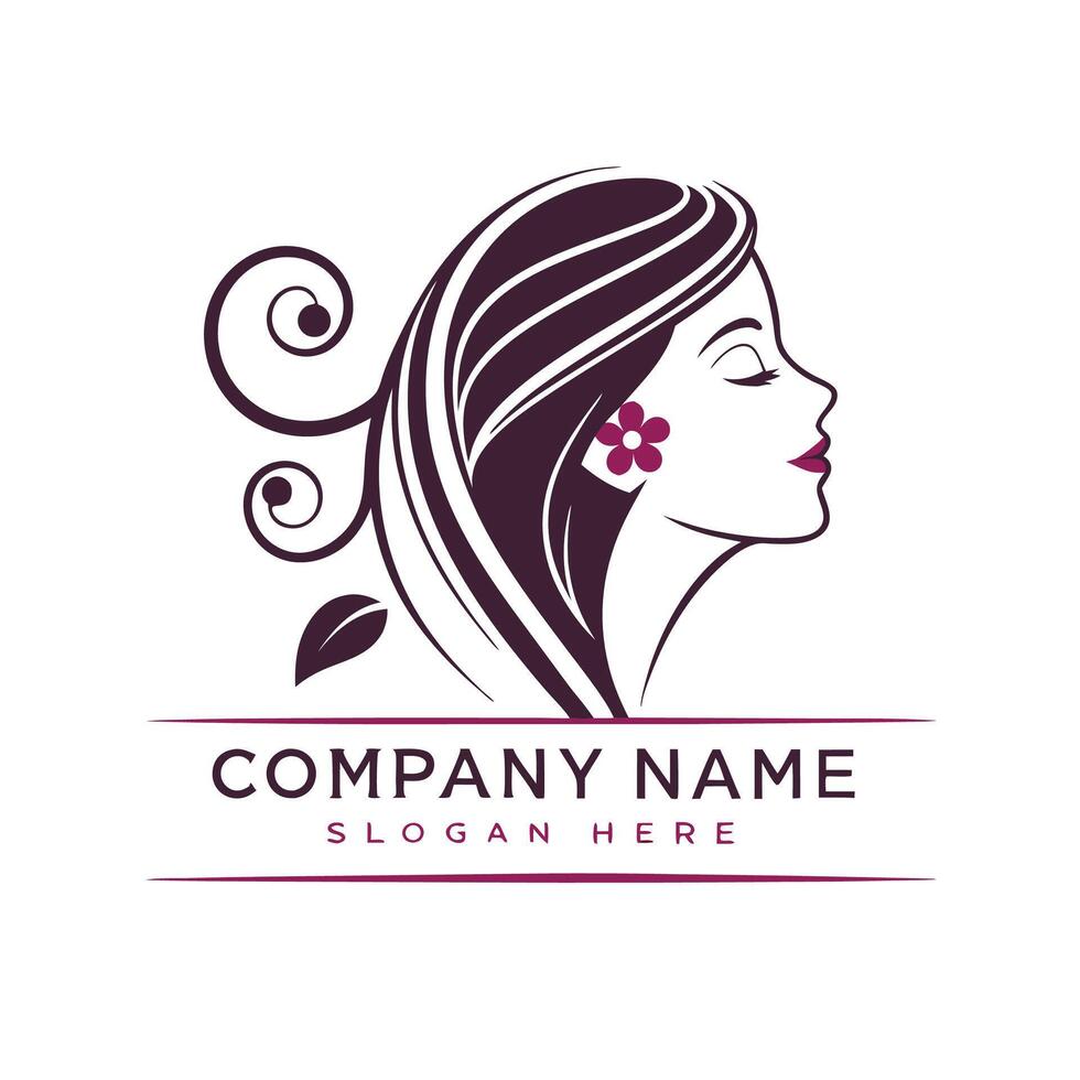 beauty salon logo template illustration beautiful 55354951 Vector Art at Vecteezy